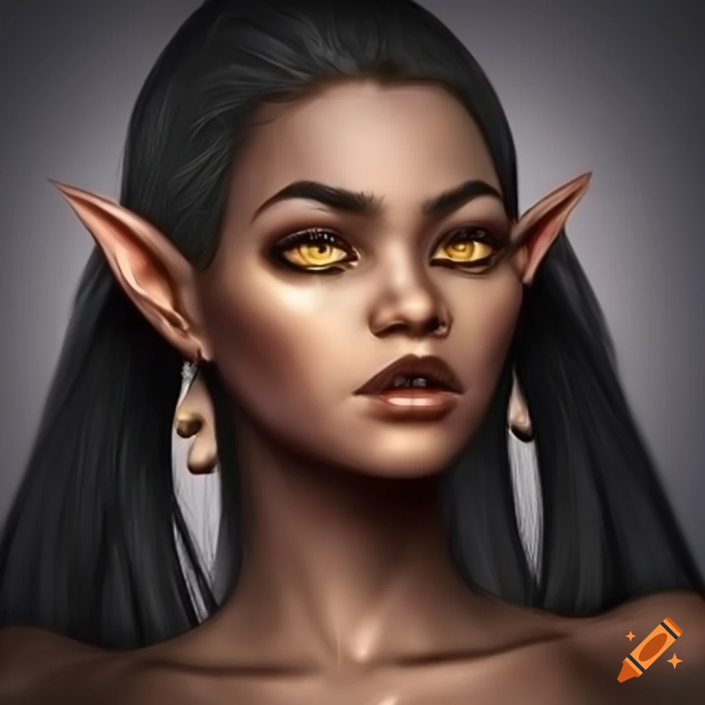 Photo Of A Shy Young Woman With Elf Like Features On Craiyon