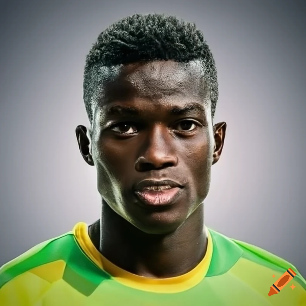 Portrait of a ghanaian soccer player on Craiyon