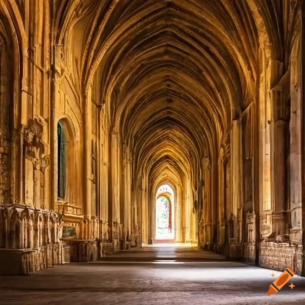 Interior of a Cluniac monastery in 13th century France on Craiyon