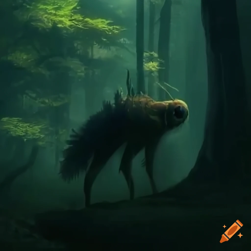 Firewatch with a spooky monster on Craiyon