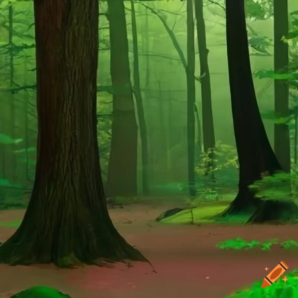 Forest scenery on Craiyon