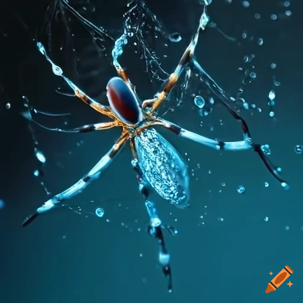 Image of a spider on water on Craiyon