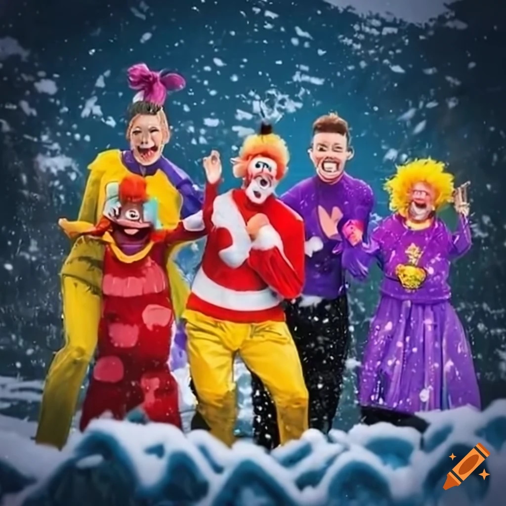 Colonel sanders dancing with the wiggles in a highly detailed cinematic ...