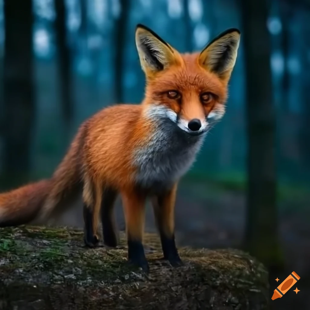 Tired fox behind the wheel of a car on Craiyon