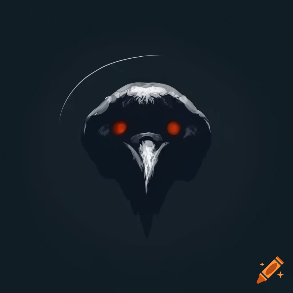 Crow logo with bold lines