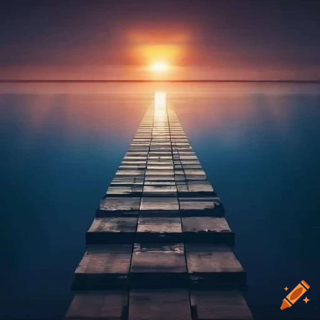 Small moat along a stone path through a meadow with enchanted trees ...