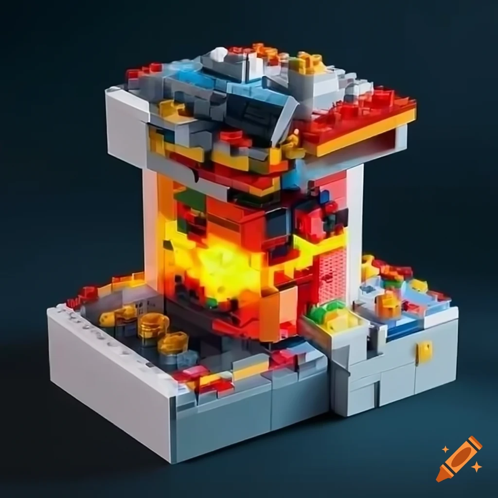 Hyperrealistic LEGO retail box for kids 16+ on Craiyon
