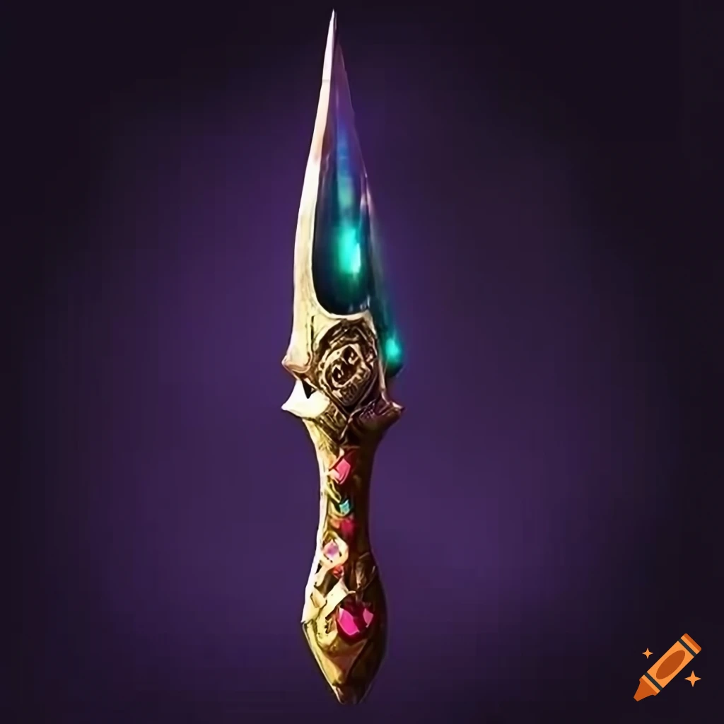 Bright fantasy dagger on Craiyon