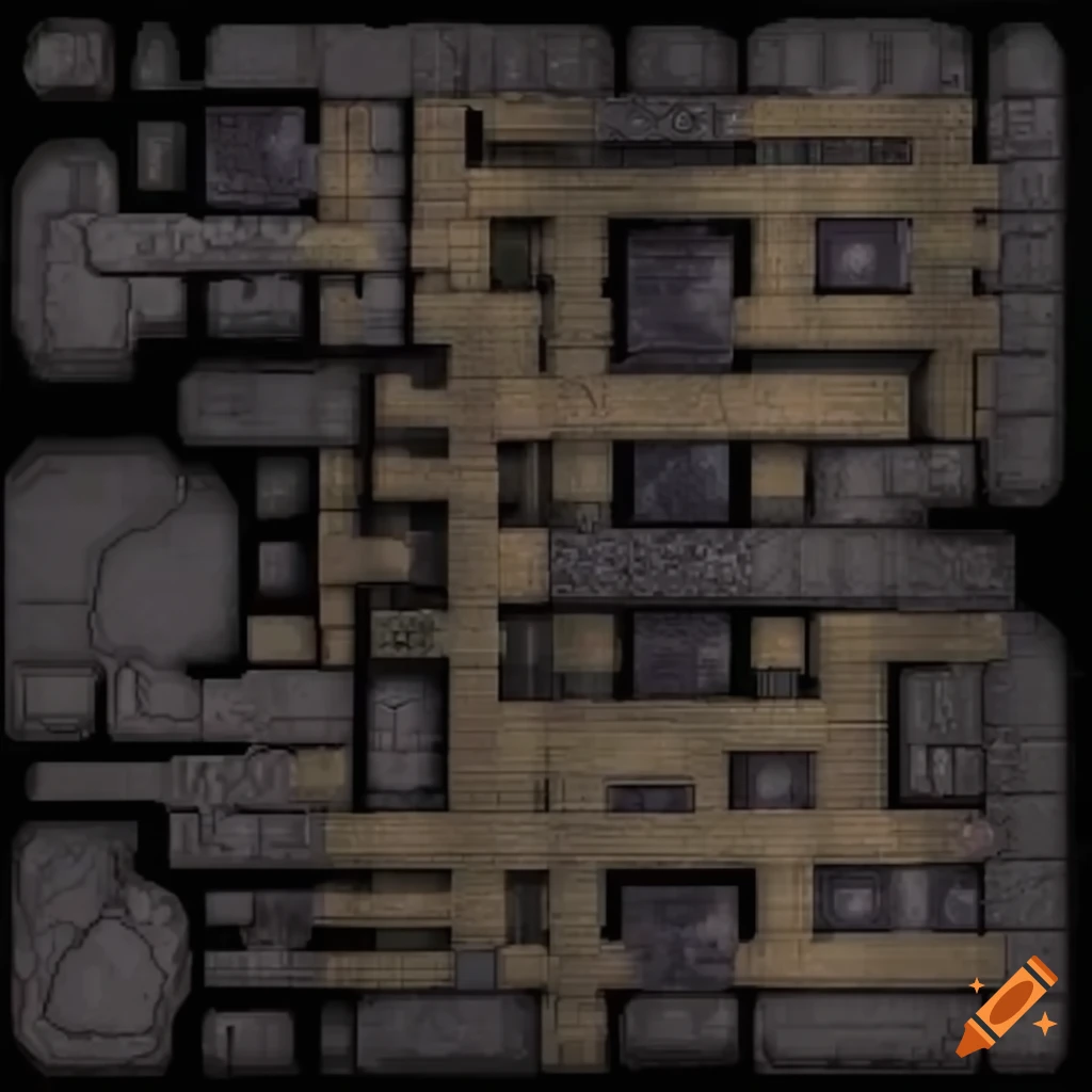 Layout map of a 2d platform game with rocks on Craiyon