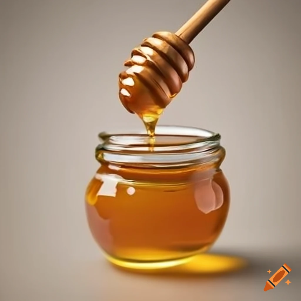 Jar of delicious honey on Craiyon