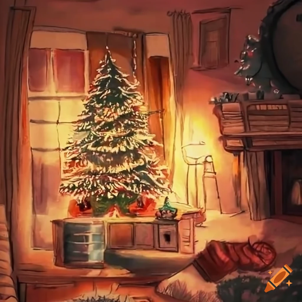 Cozy christmas living room
