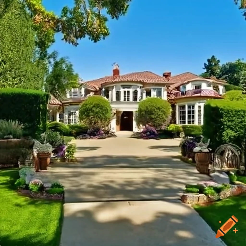 A luxurious mansion on Craiyon