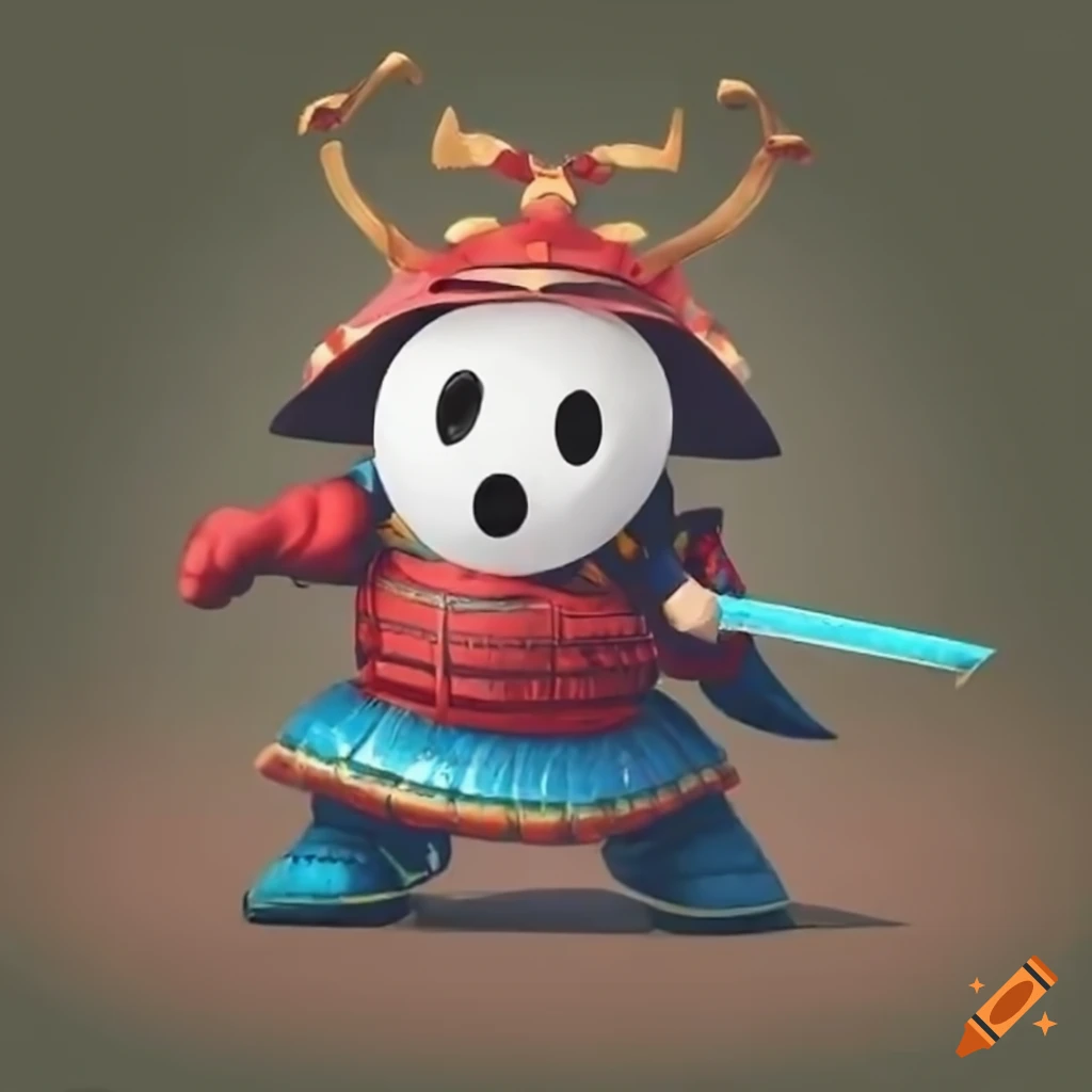 Samurai riding a hot cross bun on Craiyon