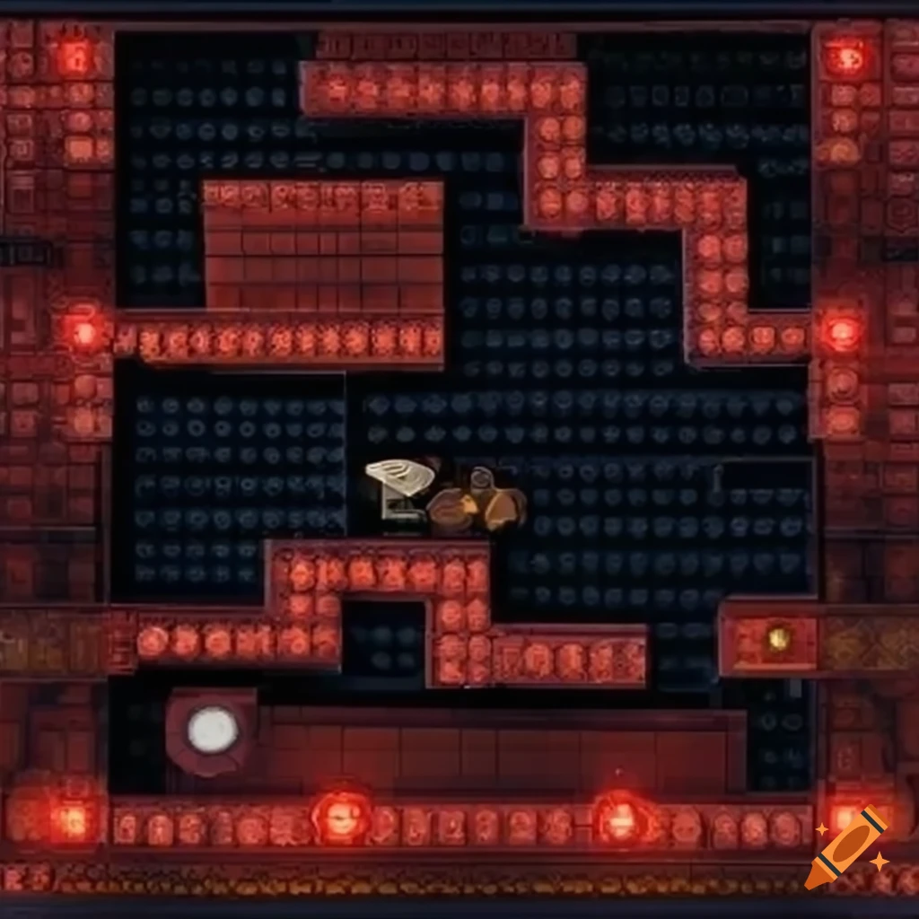 2d game layout map with brick tiles on Craiyon