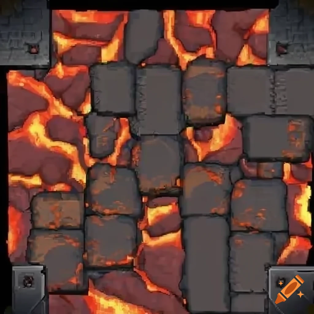 Lava Tiles For A Metroid Like Platformer Game On Craiyon