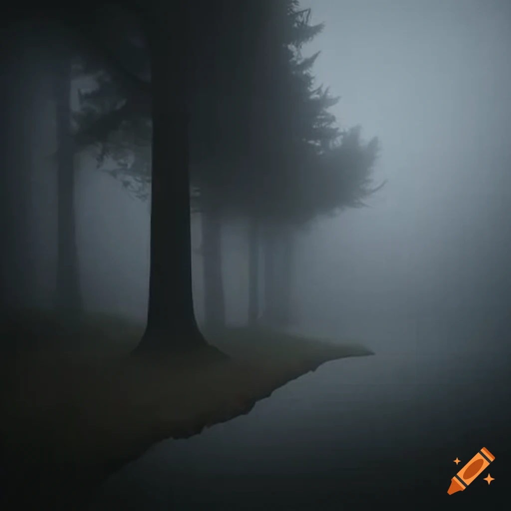 Dark and foggy image for a dsbm album cover on Craiyon