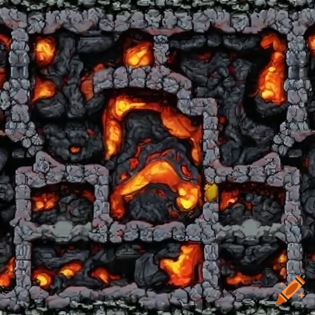 2d game with lava tiles