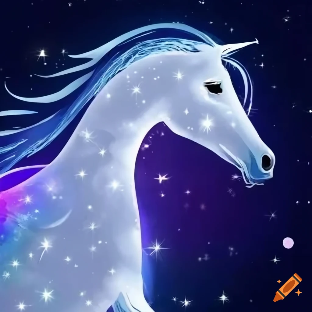 Cosmic horse galloping through the night sky