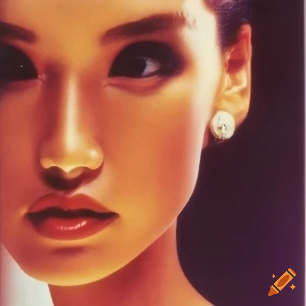 Vibrant japanese 80s fashion ad by irving penn on Craiyon