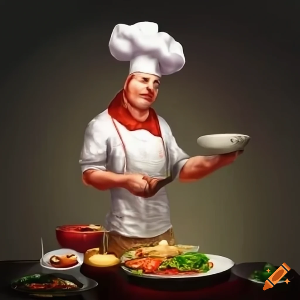 Fantasy chef preparing a meal