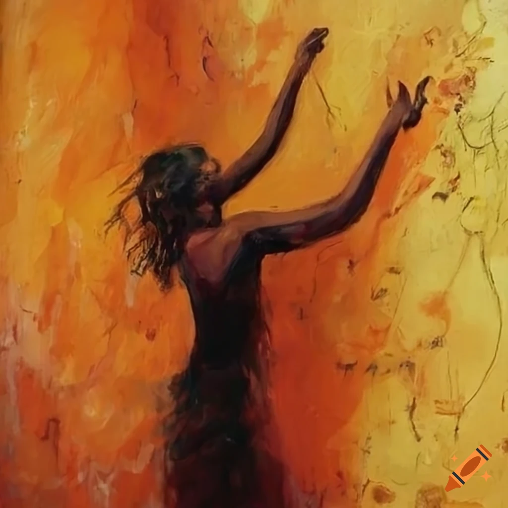 Impressionist painting of a woman breaking walls on Craiyon