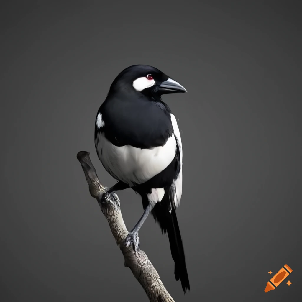 Digital magpie logo design on Craiyon