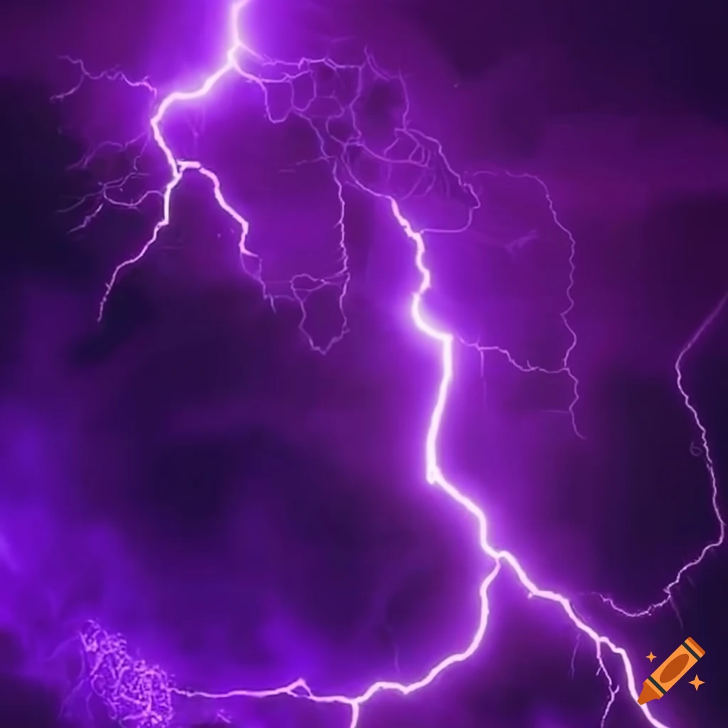 Purple thunder on Craiyon