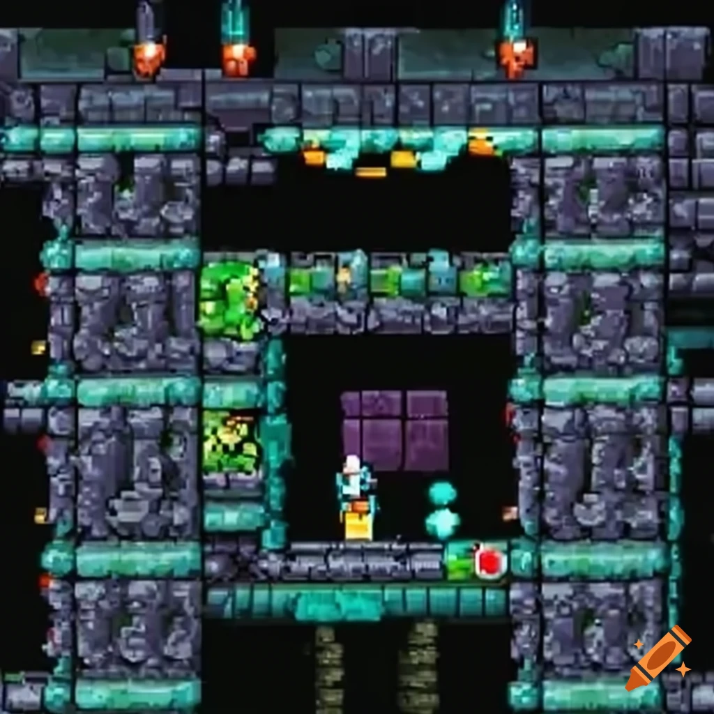 2d Platform Tiles In Super Metroid Game On Craiyon
