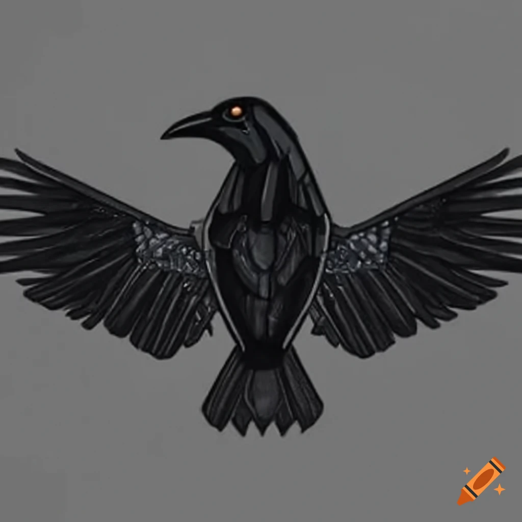 Image of a futuristic crow with mechanical limbs on Craiyon