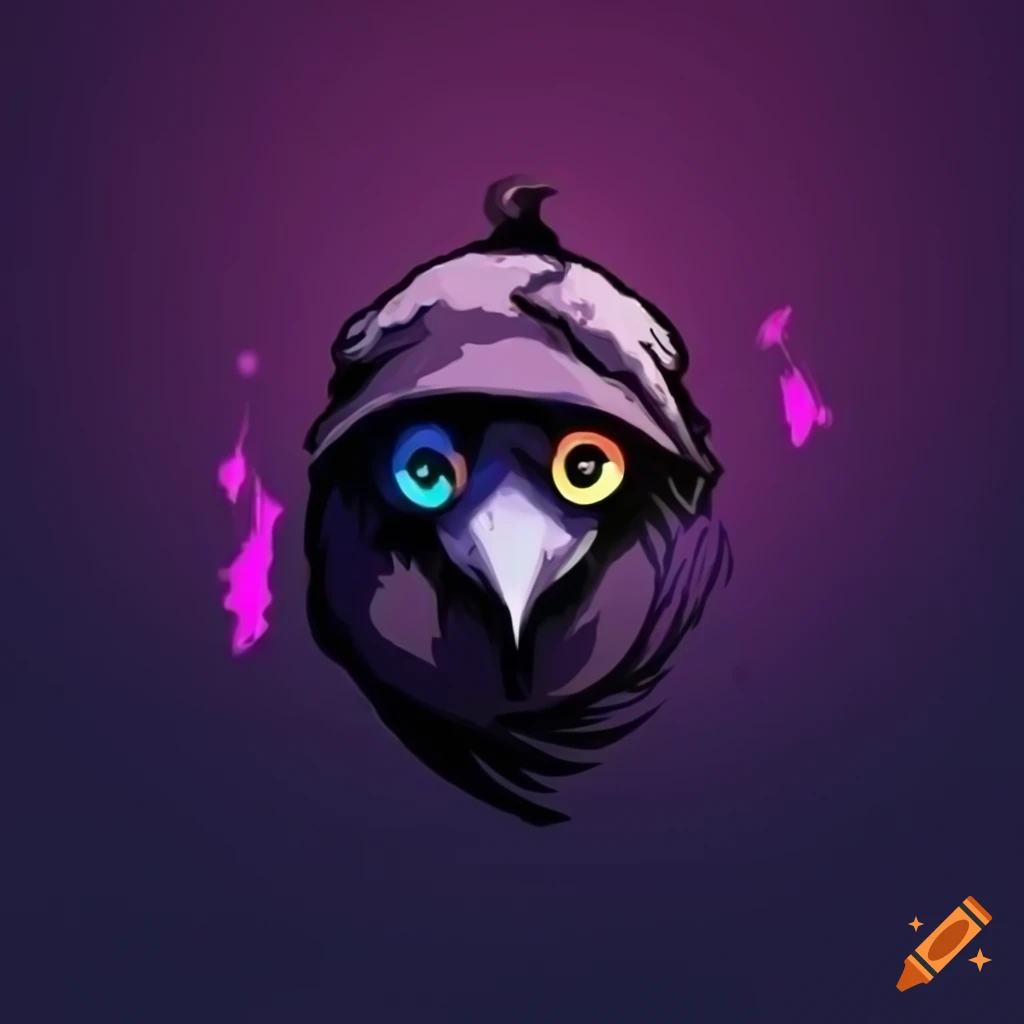 Twitch streamer crow logo on Craiyon