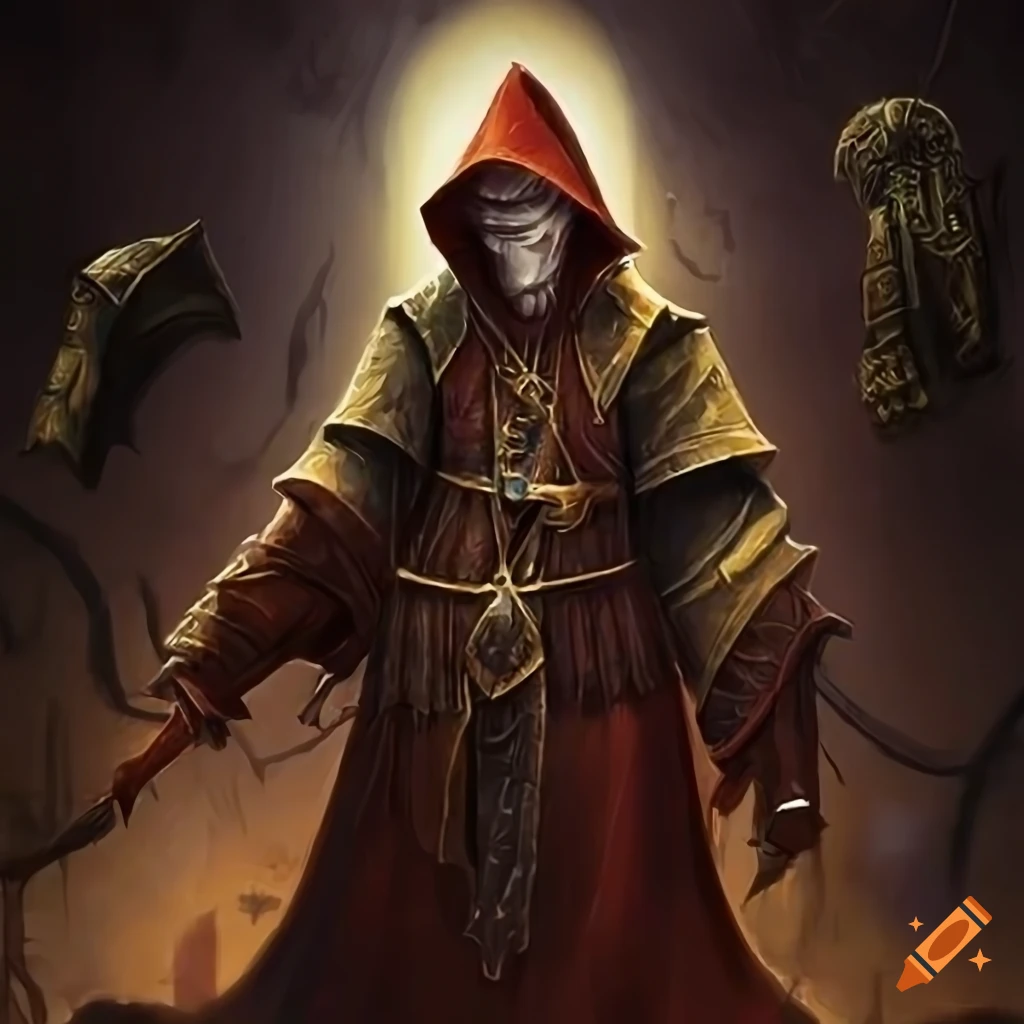 Image of a fantasy cultist on Craiyon