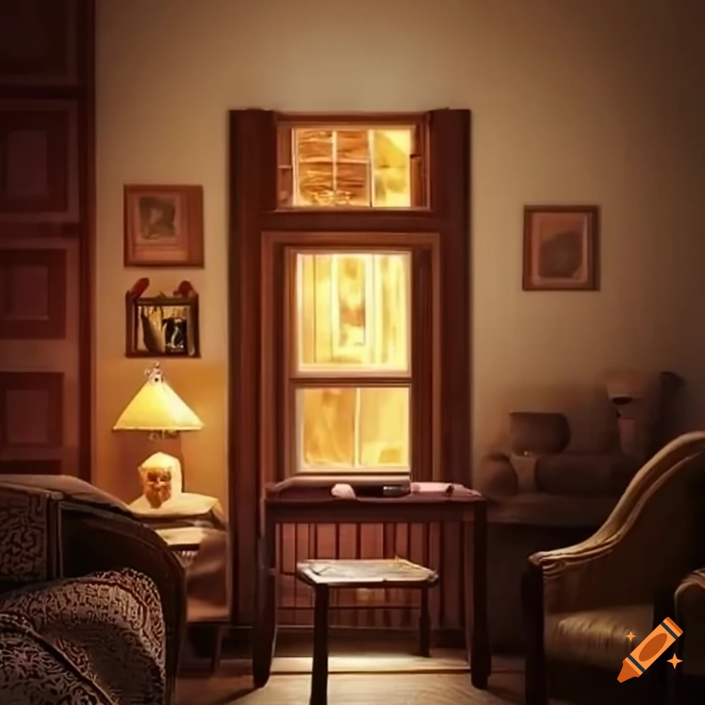 Interior of a cozy grandma's house on Craiyon