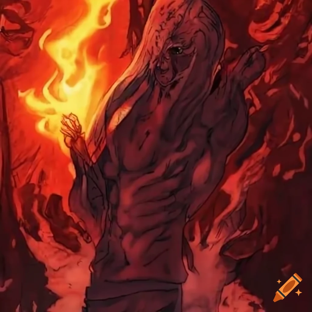 Agni character from Fire Punch manga on Craiyon