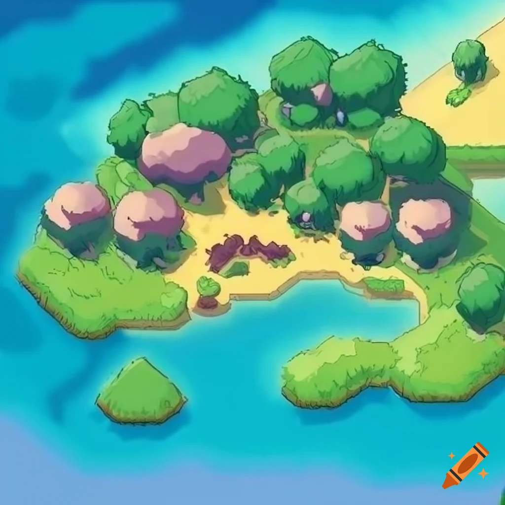 Fantasy world with diverse environments for pokemon on Craiyon