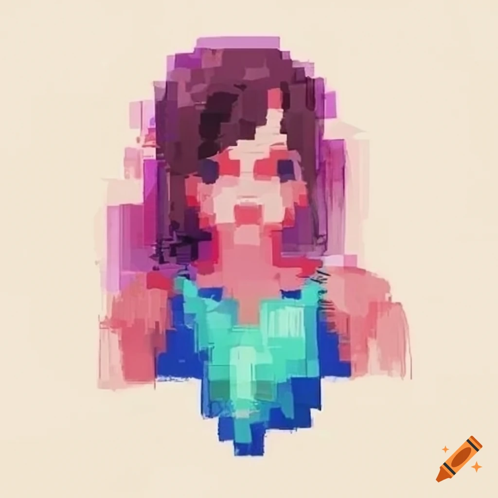 Pixel art depiction of a paradise scene