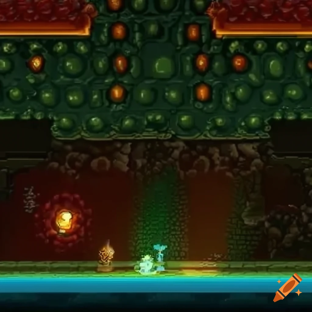 2d tiles for a metroid game tourian bubble platform on Craiyon