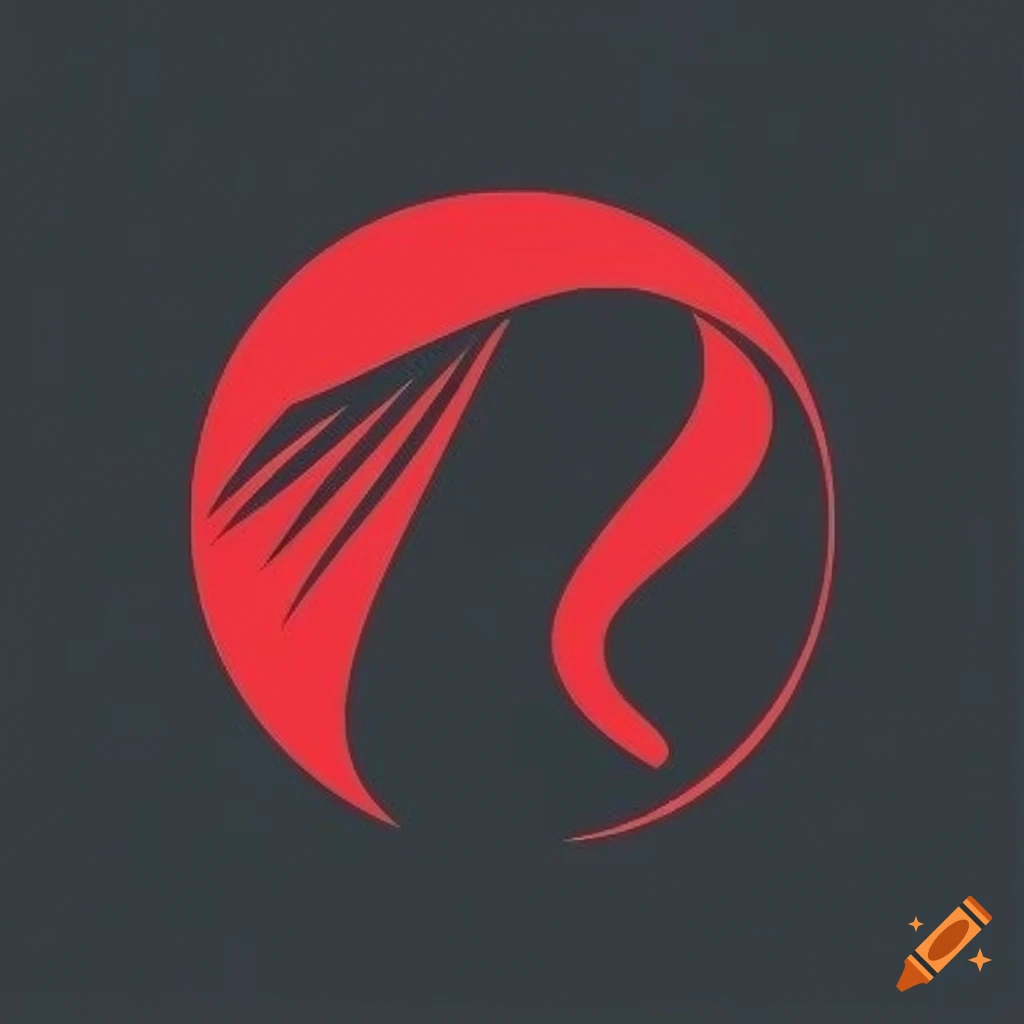 Minimalistic travel agency logo in red and black on Craiyon