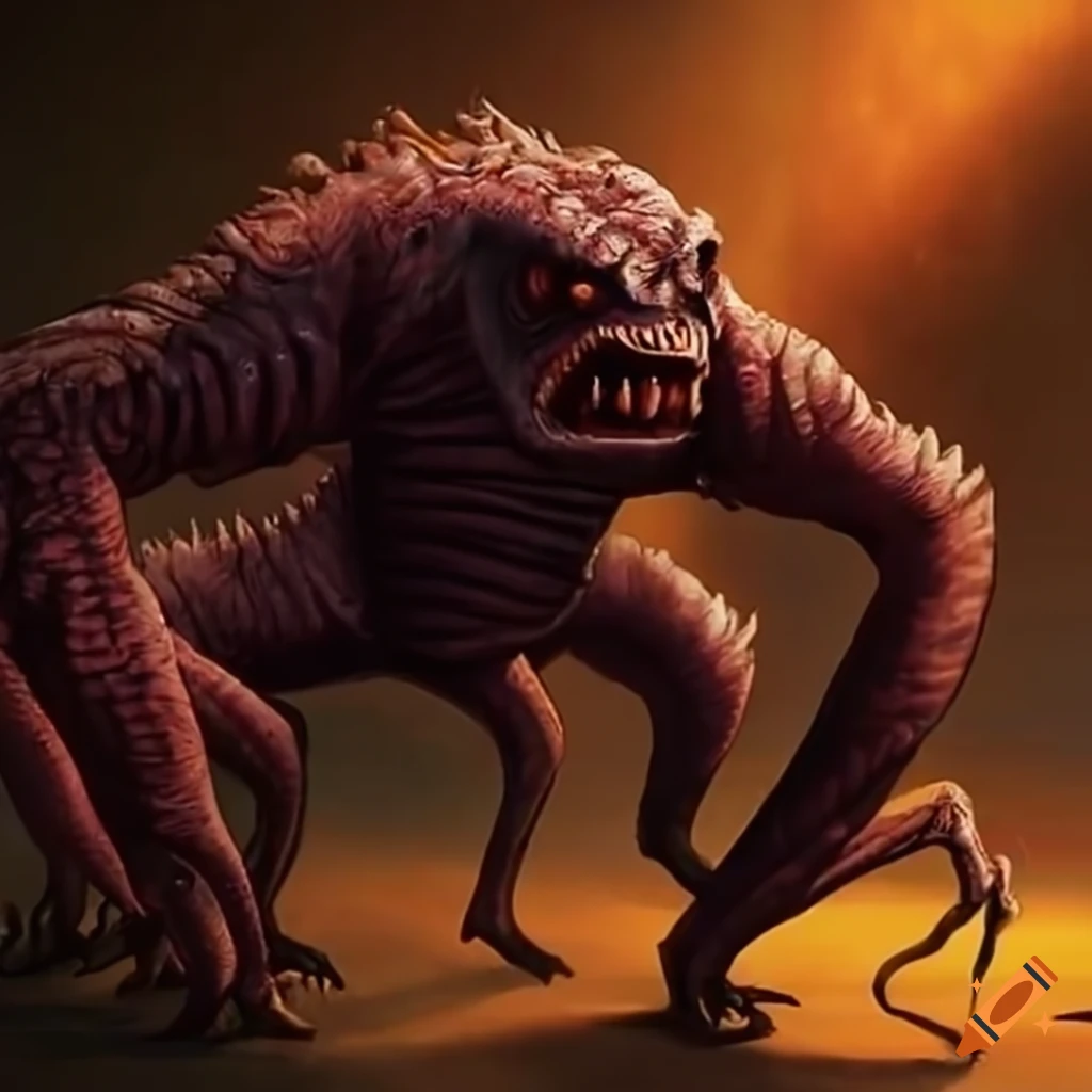 Illustration of four-legged monsters on Craiyon