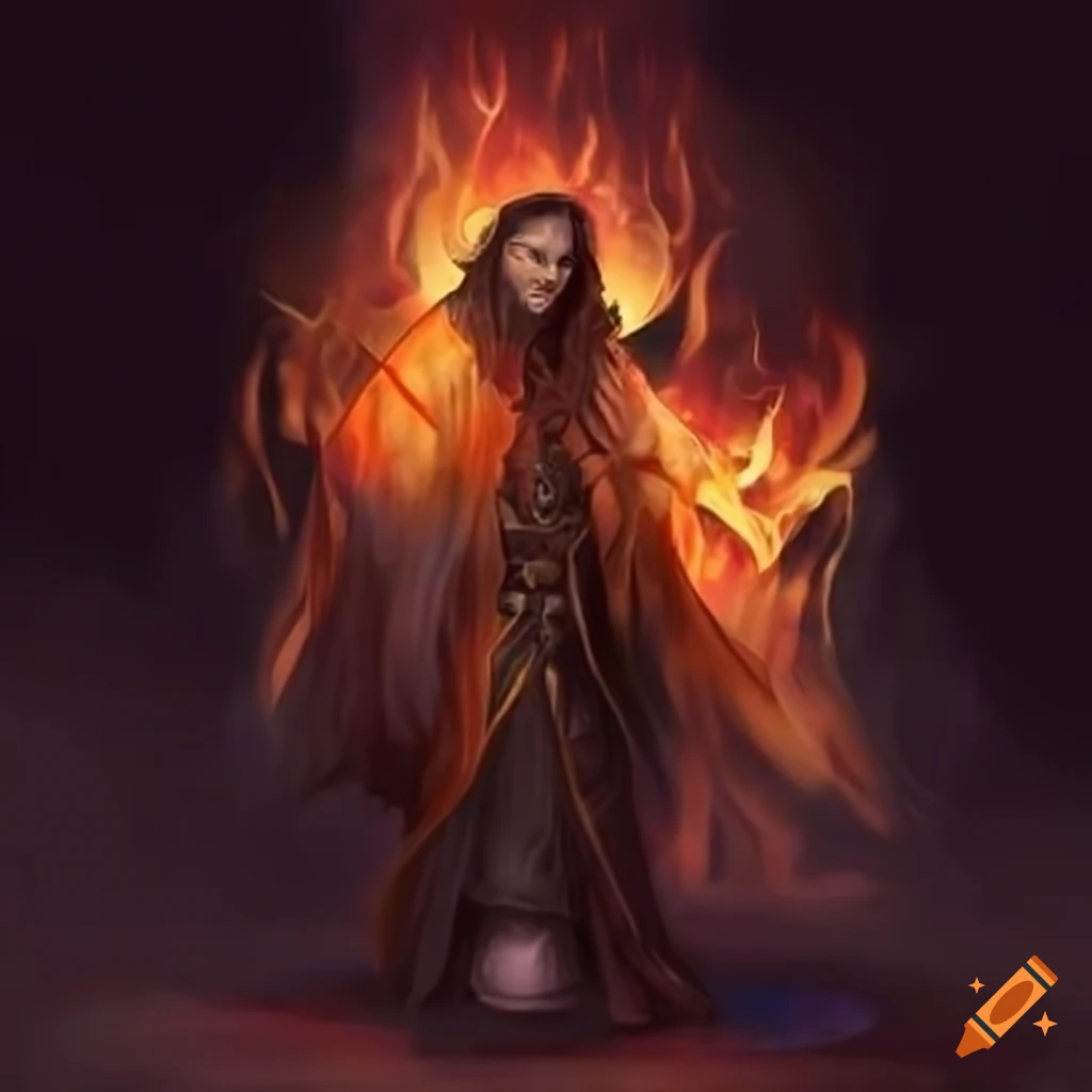 Image of a flaming sorcerer