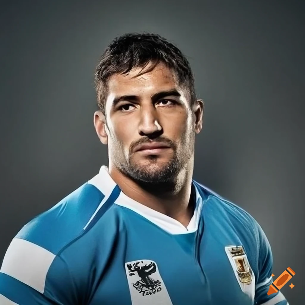 Portrait of an argentine rugby player on Craiyon