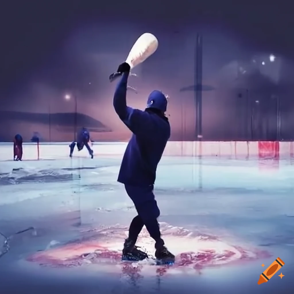 Funny dancing man on ice on Craiyon