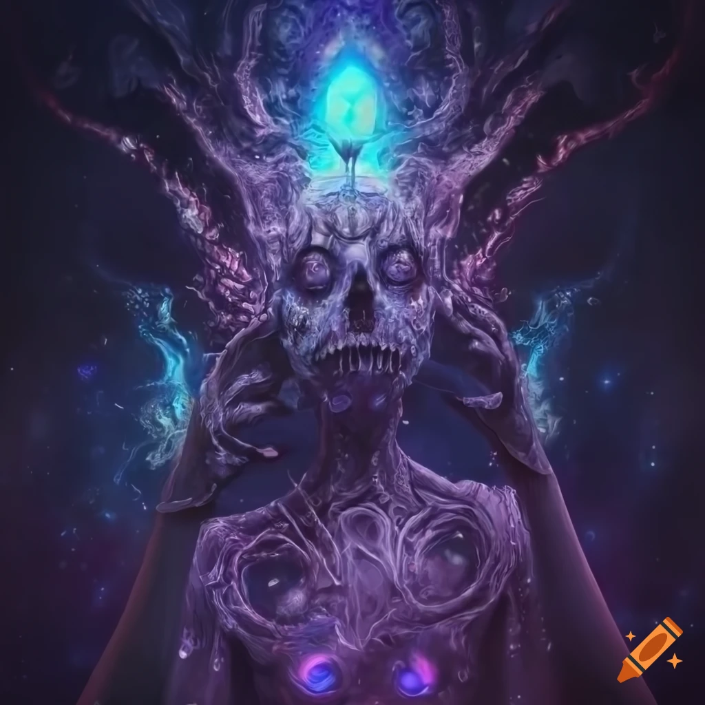 Art of a cosmic entity wielding a diamond blade on Craiyon