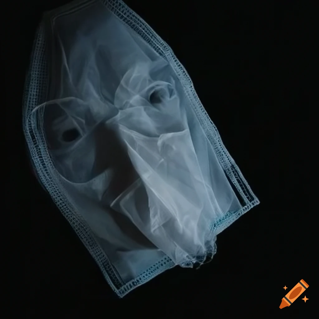 Man's face wrapped in a plastic bag on Craiyon