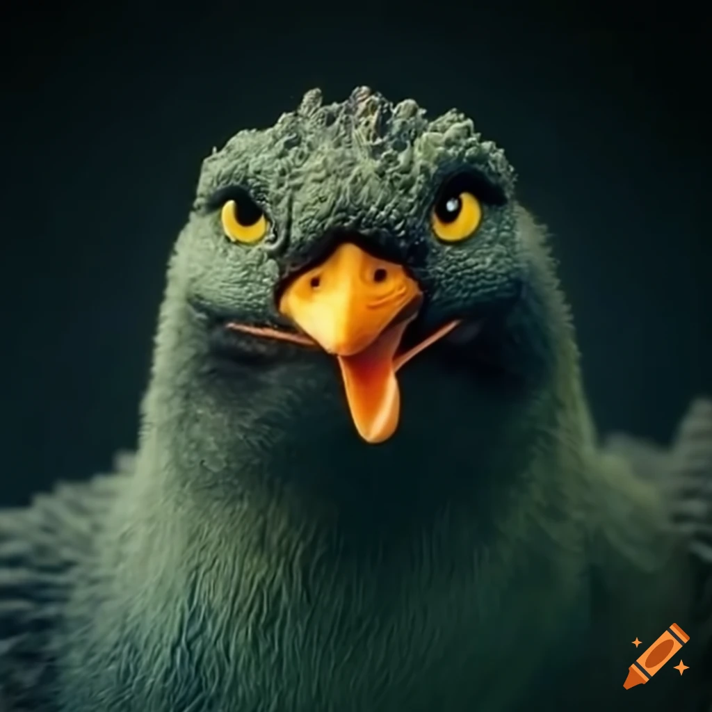 Image of a chicken, duck, and kitten on Craiyon