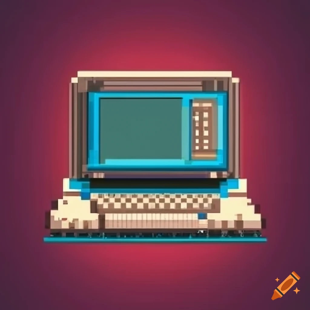 Pc-98 pixel art of uk daytime tv on Craiyon