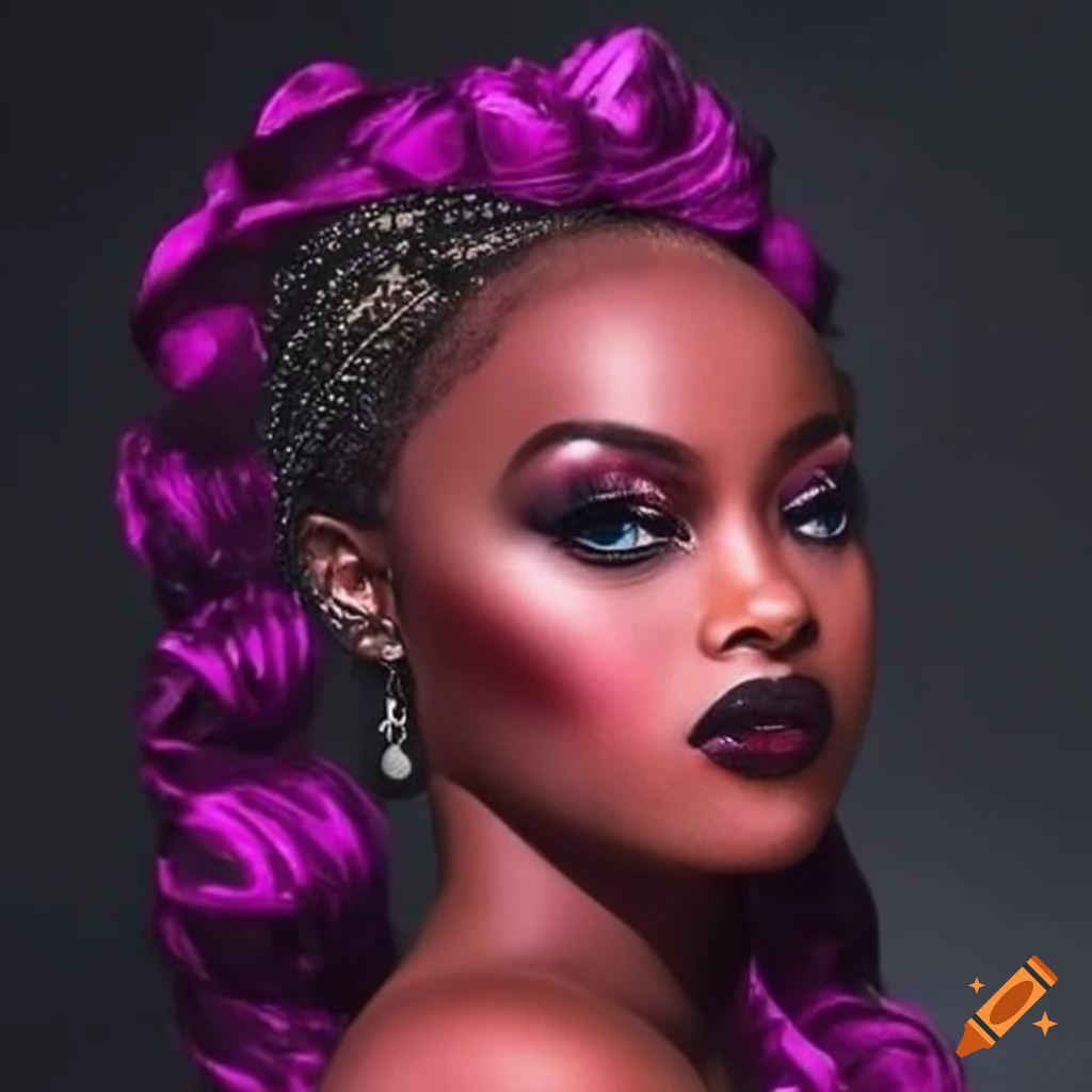 Fashionable image of a black urban queen on Craiyon