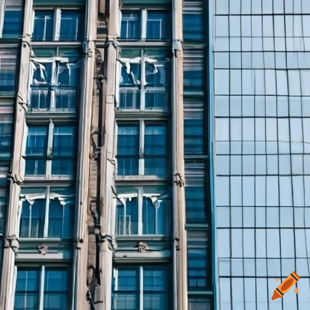 Concrete building texture with windows on Craiyon