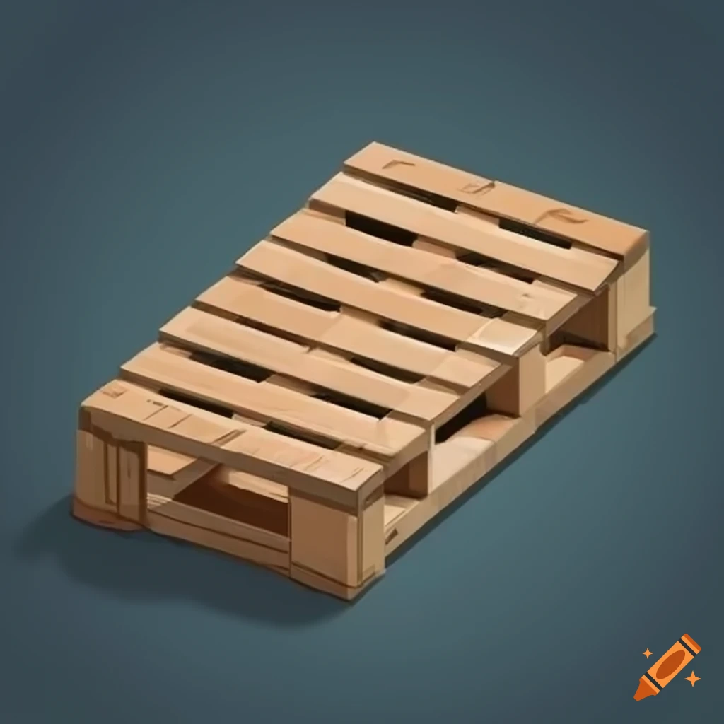 Isometric view of a standard pallet