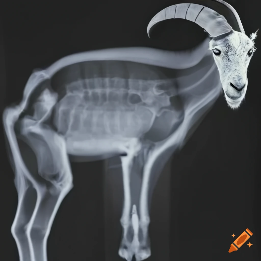 X-ray of a goat on Craiyon