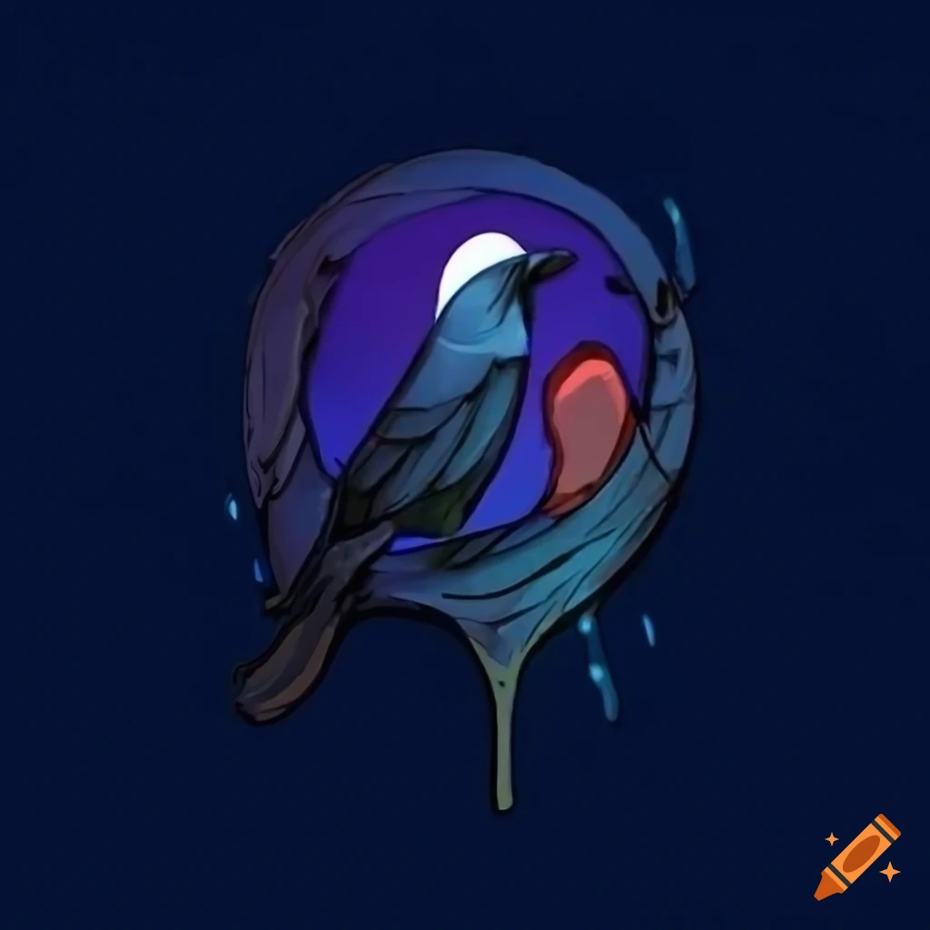 Twitch streamer crow logo on Craiyon